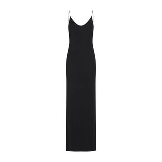 Saint Laurent Cassandre-Ketten-Strickkleid - - Dresses - Damen - Schwarzk - L
