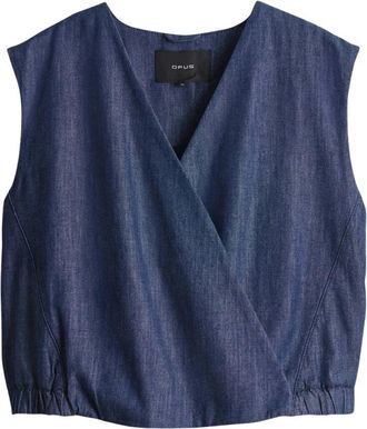 OPUS Wiona Gilet - - Blouses & Shirts - Damen - Blau - M