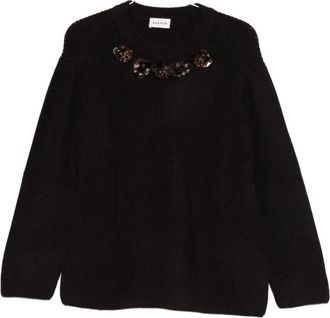 P.A.R.O.S.H. pull à ornements de perles - Marron