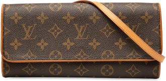 Louis Vuitton Hobo Bags - Monogram Pochette Twin GM - Gr. unisize - in Braun - f&uuml;r Damen
