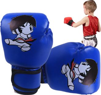 Generico Boxhandschuhe f&uuml;r Kinder, Jugend-Boxhandschuhe - PUS Cartoon-Muster Lederhandtaschenhandschuhe - Gear Gear for Kids, Trainingsger&auml;t f&uuml;r das Fitnessstu
