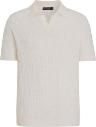 Oscar Jacobson Homme, Tops, Blanc, Taille: M Alf Bomuld Polo Skjorte