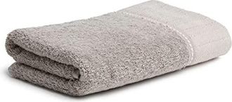 Möve Brooklyn Handtuch Uni mit Fischgratbordüre 50 x 100 cm aus 85 % Baumwolle / 10 % Viskose aus Bambus-Zellstoff / 5 % Leinen, cashmere