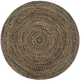 vidaXL Tapis fait &agrave; la main Jute Noir et marron 180 cm vidaXL