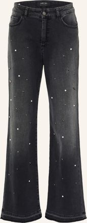Marc Cain Wide Leg Jeans Wigan Mit Schmucksteinen Und Schmuckperlen beige