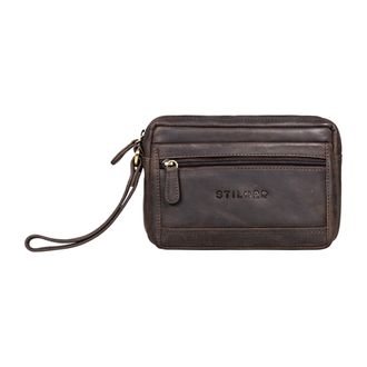 STILORD Herren-Handgelenktasche aus Echtleder braun - Vintage M&auml;nner-Handtasche - Retro Ledertasche - Leder-Herren-Organizer Pax