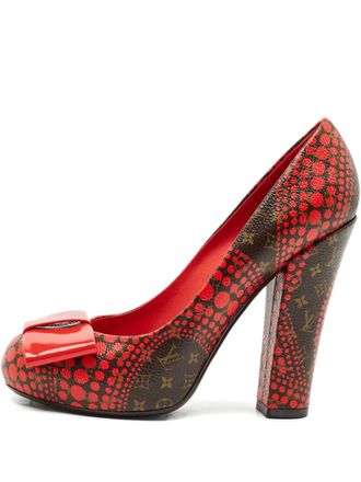 Louis Vuitton x Yayoi Kusama escarpins &agrave; pois - Rouge