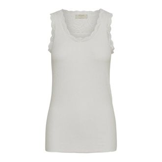 Cream Feminines Vanessa Top mit Spitzen Details - - Tops - Damen - Wei&szlig; - S