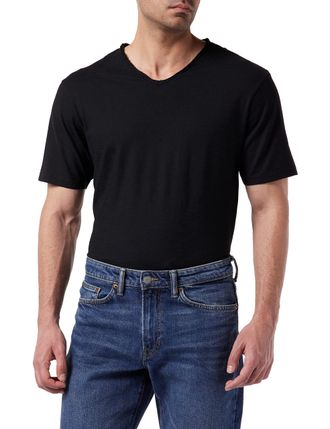 Benetton T-Shirt 3JE1J4264, Schwarz 100, M Herren, Schwarz 100, Medium