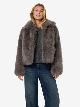 Noisy May Fellimitatjacke NMEVIE L/S FUR JACKET NOOS Polyester