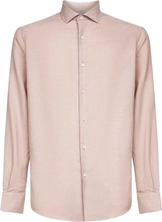 Ermenegildo Zegna Homme, Chemises, Rose, Taille: L Chemise Rose Melange Cashco