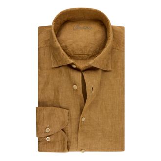 Stenstr&ouml;ms Leinenhemd mit Cut-Away-Kragen - - Shirts - Herren - Braun - L