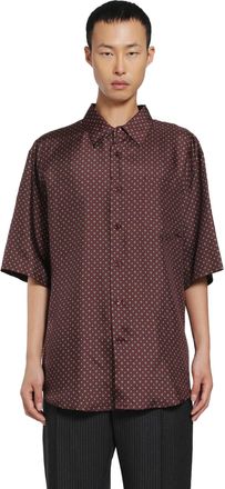 Saint Laurent Hexagon Silk Twill Shirt