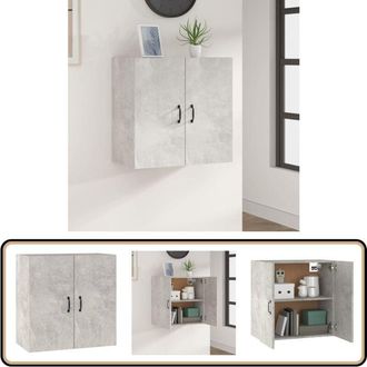 vidaXL Wandschrank Betongrau 60x31x60 cm Holzwerkstoff - Hängeschrank - Wandschrank - Aufbewahrungsraum - Wohnzimmer Dekoration - Schlafzimmer Organisation