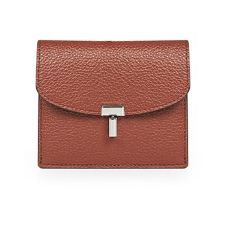 Toteme Femme, Accessoires, Brun, Taille: ONE Size Porte-cartes en cuir T-Lock