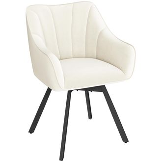 Yaheetech Esszimmerst&uuml;hle Drehbar,Drehbar 360&deg;,Sitz K&uuml;chenstuhl Mit Armlehnen & R&uuml;ckenlehne & Metallbeine Moderner Samtiger Sessel F&uuml;r K&uuml;che/Esszimmer/Wohnzimme