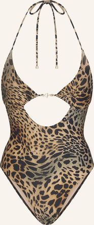 SKIMS Skims Neckholder-Badeanzug Micro Hardware braun