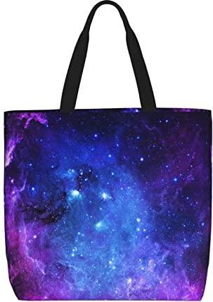 Generic Sac De Courses Galaxie Violette Sac &Agrave; Dos Avec Poign&eacute;es Lavables Sacs &Agrave; Main, Pour Voyage, &Eacute;cole, Femmes, Tous Les Jours