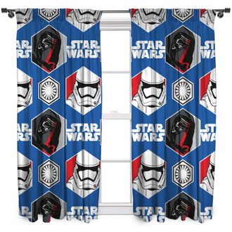 Star Wars 1 Episode 7 Awake Vorhänge, 137,2 cm, Textil, Mehrfarbig, W 53.9 x L 66.1 (2 Panels)