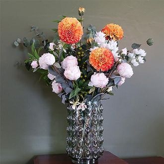 Leaf Design K&uuml;nstliche Blume Display mit Vase