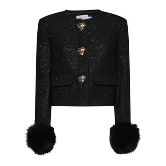 Self Portrait Tweedjacke - - Jackets - Damen - Schwarzk - XS