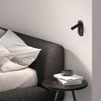 Millumine Applique encastrable T&ecirc;te De Lit Mila Tactile Noir Mat