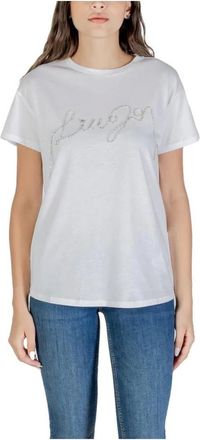 Liu Jo Femme, Tops, Blanc, Taille: 38 FR ECS T-Shirt Moda M/C