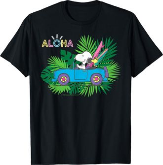 Peanuts Snoopy Aloha Hawaii Adventure Surf Sun Waves Retro T-Shirt