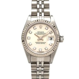 Rolex Pre-owned Datejust Acier Inoxydable Or Blanc Automatique - Femme - Pre-owned - Blanc - Taille: ONE Size