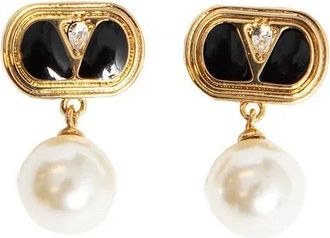 Valentino VLogo Ovalette Earrings