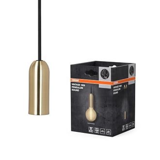 Osram Suspension Vintage 1906 ROUND E27, dorée, max. 25 W (LED 15 W), culot E27, rosace ronde, suspension dintérieur, à combiner avec des lampes 1906, à com