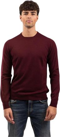 Gran Sasso Rundhals-Pullover - - Knitwear - Herren - Rot - 4XL