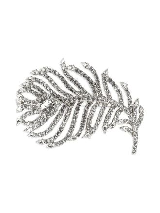 Jennifer Behr Crystal Pluma Brosche - Silber