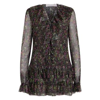 Philosophy di Lorenzo Serafini Transparente Bluse mit langen &Auml;rmeln - - Blouses & Shirts - Damen - Schwarzk - S