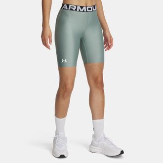 Under Armour HeatGear Shorts für Damen (20 cm) Silica Grün / Weiß XXL