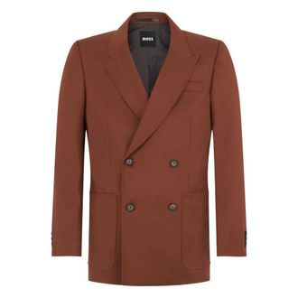 HUGO BOSS Zweireihiger Blazer - - Jackets - Herren - Braun - L