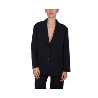 Max Mara Femme, Vestes, Bleu, Taille: 36 FR Blazer en laine stretch