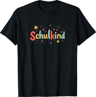 Mapanoli Design Schulkind Bunte Verspielte Typografie - Einschulung T-Shirt