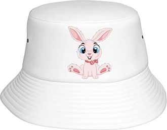 Generic Doux Seau Chapeau Lapin Mignon Assis Chapeaux de Visière Pliable Bobs Homme pour Été Hommes pêche