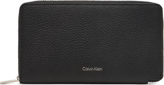 Calvin Klein Geldb&ouml;rse Calvin Klein Foil Emboss Long Zip Fold LV04D1107G Schwarz
