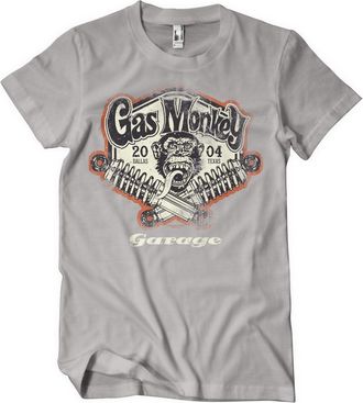 Gas Monkey Garage Offizielles Lizenzprodukt Spring Coils Herren-T-Shirt (Sturmgrau), X-Large