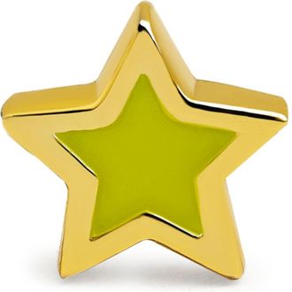 Singularu Einzelner Ohrring Star Enamel. Sterlingsilber mit 18 kt Goldbeschichtung und Emaille. Schmuck für Damen