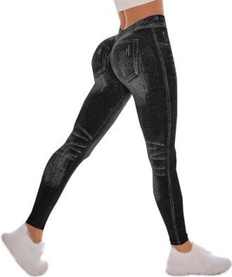 Generic Legging dentra&icirc;nement taille haute pour femme - Legging de levage de fesses pour femme - Pantalon de sport push-up sans couture - Legging de sport ext
