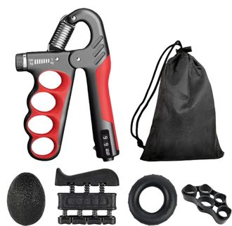 Generic Unterarmtrainer, Hand&uuml;ber f&uuml;r Kraft | Multifunktionaler Grip Trainer mit Tragetasche, 5x tragbare Fingerbahn, Unterarmbewegung f&uuml;r M&auml;nner, Frauen