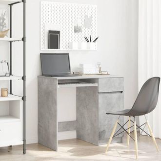 vidaXL Vidaxl - Bureau gris b&eacute;ton 86x49x76 cm bois ding&eacute;nierie