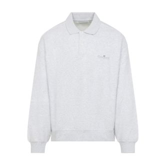 Carhartt Work in Progress WIP Label Polo Sweat - - Sweatshirts & Hoodies - Herren - Grau - S