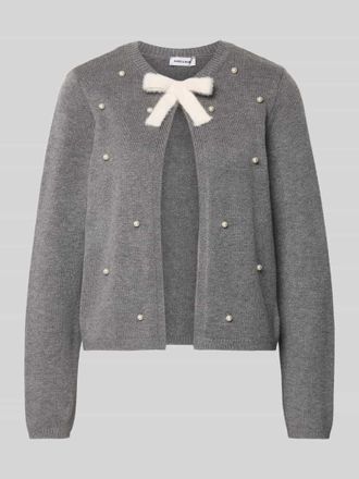 More & More Strickjacke aus Viskose-Mix mit Perlen
