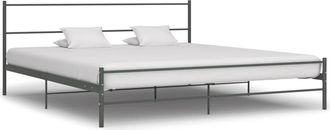vidaXL Giroletto Grigio In Metallo 180x200 Cm - Vidaxl