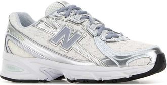New Balance Two-Tone Lace and Rubber Sneakers - Silver