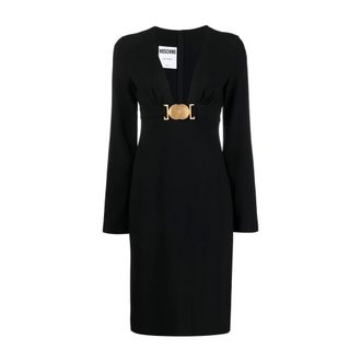 Moschino Damen, Kleider, Schwarzk, MGr&ouml;&szlig;e